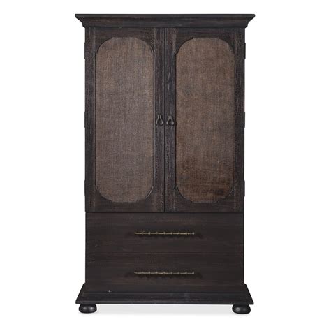 Hooker Furniture Big Sky Veneers Wood Small Wardrobe In Black Finish Cymax Business