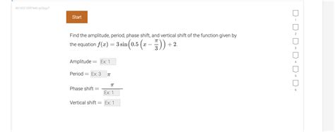 Find The Amplitude Period Phase Shift And Vertical
