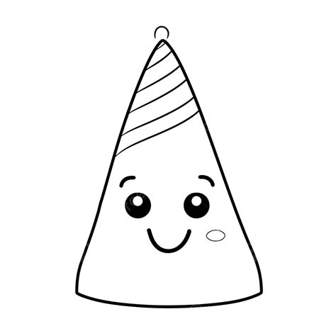 프로스팅 개요 스케치 드로잉이 있는 생일 모자의 만화 그림 일러스트 벡터 그림 일러스트 만화 일러스트 벡터 일러스트 Png 일러스트 및 벡터 에 대한 무료 다운로드