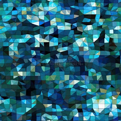 Polygonal Mosaic Backgrounds In Shades Of Blue Tiled Stock Illustration Illustration Of