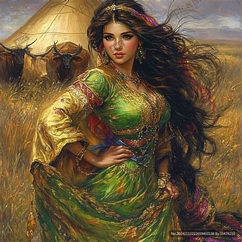 Ai创作图印第安人物油画 维吾尔美女插画 印第安少女装饰画 手绘新疆美女 欧美女人古代画像 唯美人物油画 东方美人装饰画 欧美人物装饰画 喀拉喀蒙古王妃 维吾尔族水彩 西方美女手绘 乌兹别克族