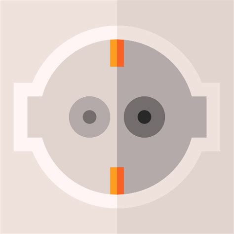 Power Socket Basic Straight Flat Icon