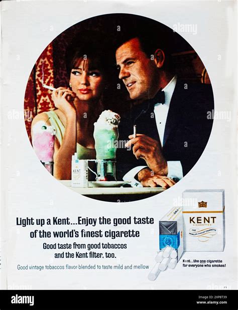 Vintage 1965 Advertisement For Kent Cigarettes Showing An Elegant