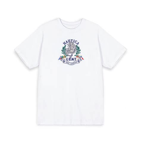Camiseta Grimey The Sea Legend Nautica X Grmy Regular Tee White Ss24