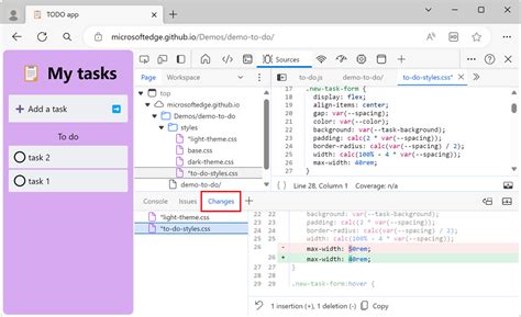 変更ツールを使用してファイルの変更を追跡する microsoft edge developer documentation microsoft learn