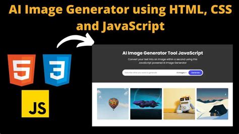 Ai Image Generator By Html Css And Javascript Source Code