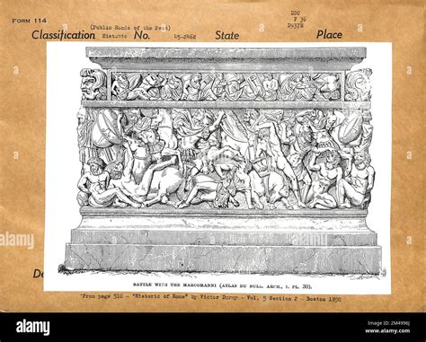 Battle With The Marcomanni Original Caption From Page 510 Historic Of Rome By Victor Duruy