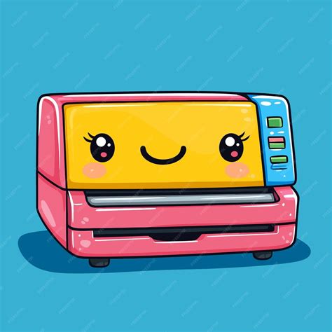 Cute Printer Cartoon Vector Icon Premium Ai Generated Vector