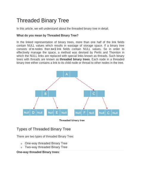 Threaded Binary Tree Pdf Algorithms And Data Structures