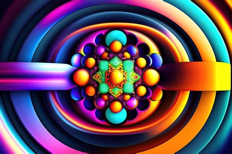 Premium Ai Image Abstract Circular Molecular Structure Background