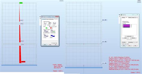 solved how to show axial loads at each level on a wall elevation