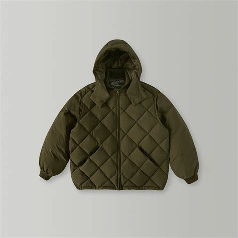 라퍼지스토어 디태처블 후드 퀄티드 패딩 자켓deep Khaki 위시버킷