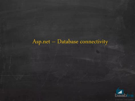 Aspnet Database Connectivity Pdf
