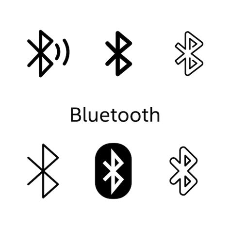 Premium Vector A Set Of Icons With Bluetooth And A Arrow Symbol