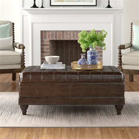Leather Tufted Ottoman Coffee Table Foter