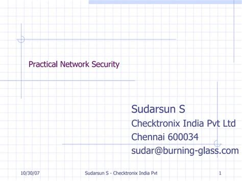 Practical Network Security Ppt