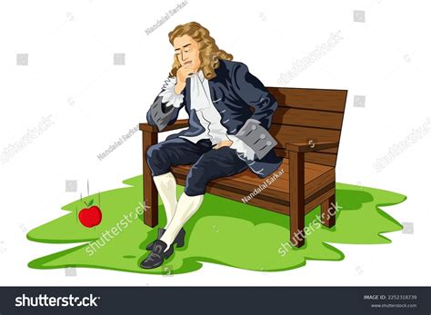 Sir Isaac Newton Y El Descubrimiento Vector De Stock Libre De
