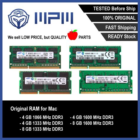 4gb 8gb 16gb 1066mhz 1333mhz 1600mhz Ddr3 Ddr3l Laptop Ram Mac Memory A1278 A1286 A1297 A1311