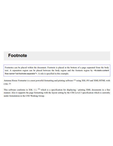 30 Footnote Format Examples To Download