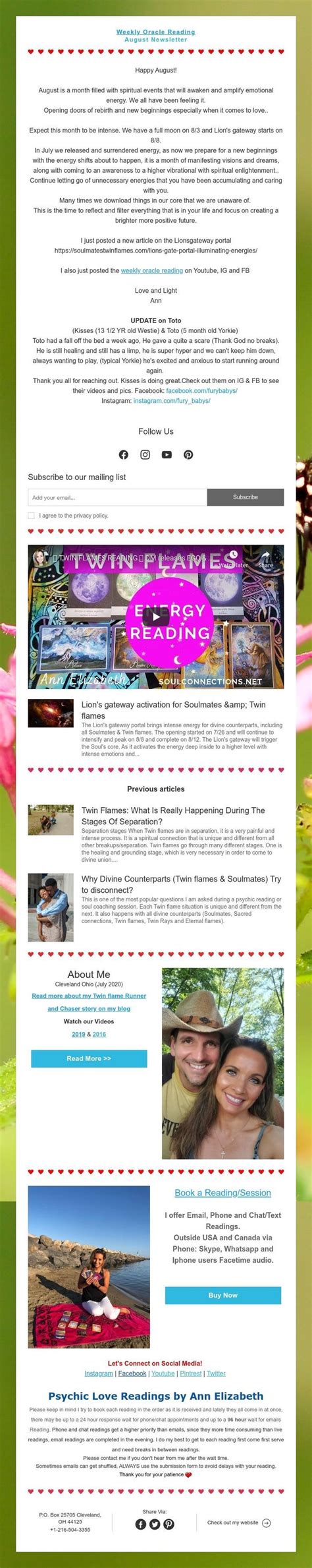 weekly oracle reading august newsletter oracle reading reading