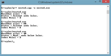 Percabangan Bersarang C Nested If Tutorial Pemrograman Lengkap Berbahasa Indonesia