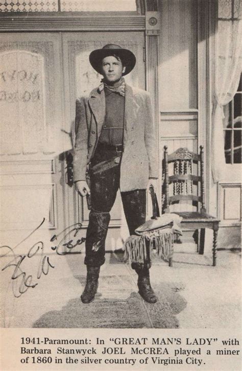 Joel Mccrea Screen Legends John Wayne Message Board Jwmb