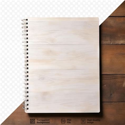 Premium PSD Text And Background On Wood Table With Notebook Paper