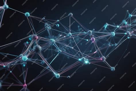 Premium Photo Abstract Background With Connecting Dots And Lines Network Connection Structure