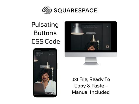 Squarespace Css Pulsating Buttons Website Design Template Embeddable Custom Customise Ecommerce