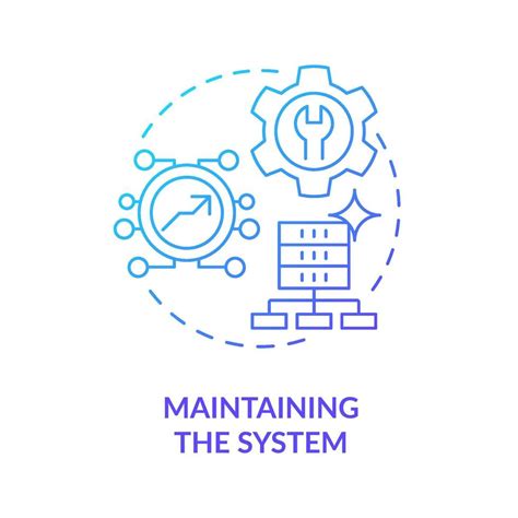 Maintaining System Blue Gradient Concept Icon Information System