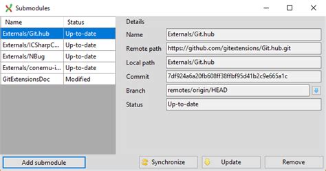 Submodules — Gitextensions 300004433 Documentation