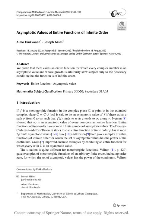 Asymptotic Values Of Entire Functions Of Infinite Order