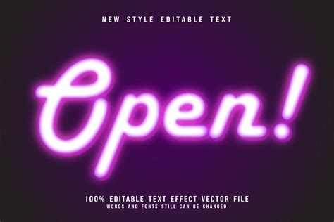 Open Editable Text Effect Graphic By Kaleh Studio Creative Fabrica