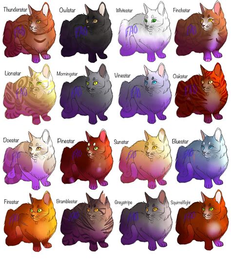 Warrior Cats Thunderclan Leaders