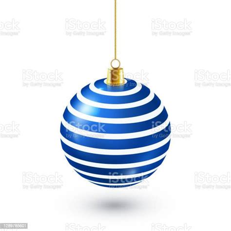 크리스마스 트리 빛나는 푸른 공 새해 장식 겨울 12 월 휴일 인사말 기프트 카드 또는 배너 요소 12월에 대한 스톡 벡터 아트