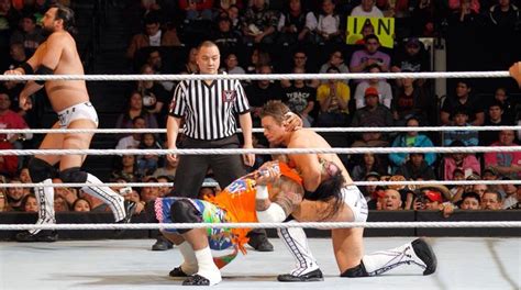 Wwe Tag Team Champions The Usos And Naomi Vs The Miz Damien Mizdow And Alicia Fox Miz Wwe Tag