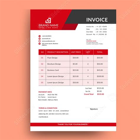 Blue Grey Black Invoice Stationery Cash Memo Bill Creative Simple Professional Word Template And