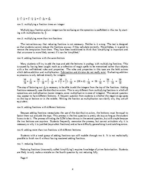 Diagnostic Test Pre Algebra Arithmetic By Idempotent Tpt