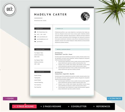 Creative Resume CV Template For Word MasterBundles
