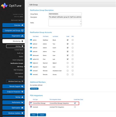 Connectwise Manage Integration