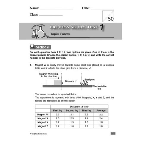 Science Process Skills Primary 6 Science Process Skills Primary 6