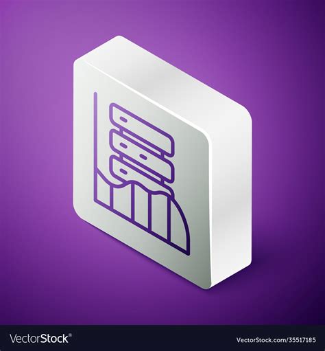 Isometric Line Server Data Web Hosting Icon Vector Image