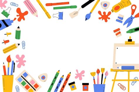 Art Supply Border Vectors And Illustrations For Free Download Freepik