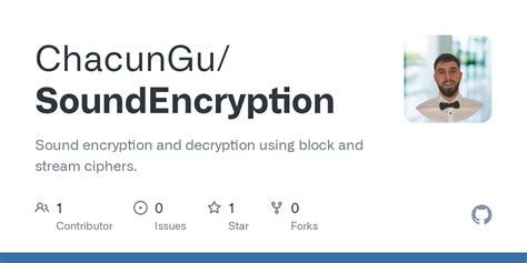 Github Chacungusoundencryption Sound Encryption And Decryption Using Block And Stream Ciphers