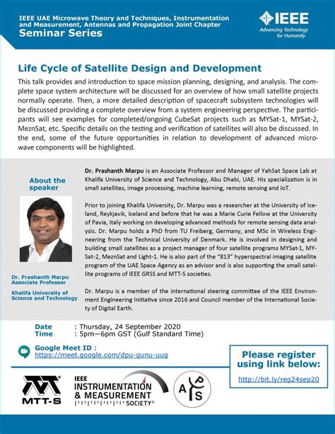 Ieee Webinar Life Cycle Of Satellite Design And Development By Dr