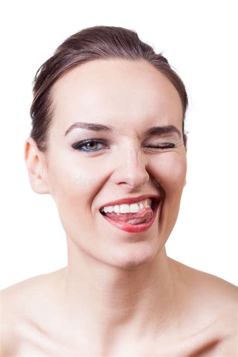 Beautiful Woman Making Funny Face Stock Image Image Of Face Cosmetology 40307027