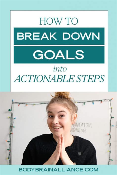 Break Down Your Goals Into Actionable Steps Body Brain Alliance