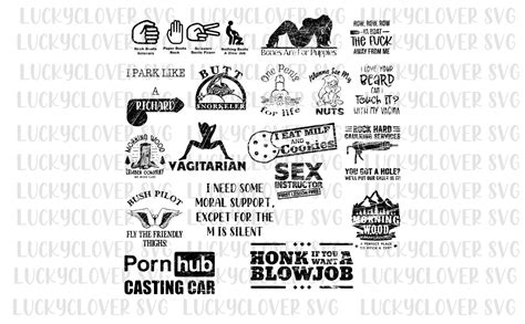 18 Naughty Svg Files Adult Humor Bundle Svg Etsy