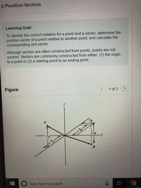 Solved ± Position Vectors Learning Goal To Identify The