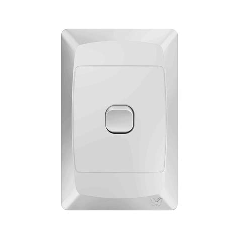 1 Lever 2 Way Switch 2x4 White Megatech Electrical Supplies